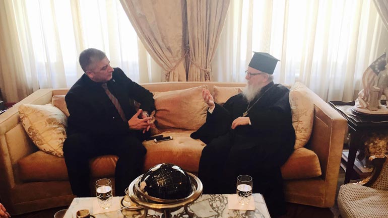 Συνάντηση Πατούλη με τον Αρχιεπίσκοπο Αμερικής Δημήτριο - Zougla